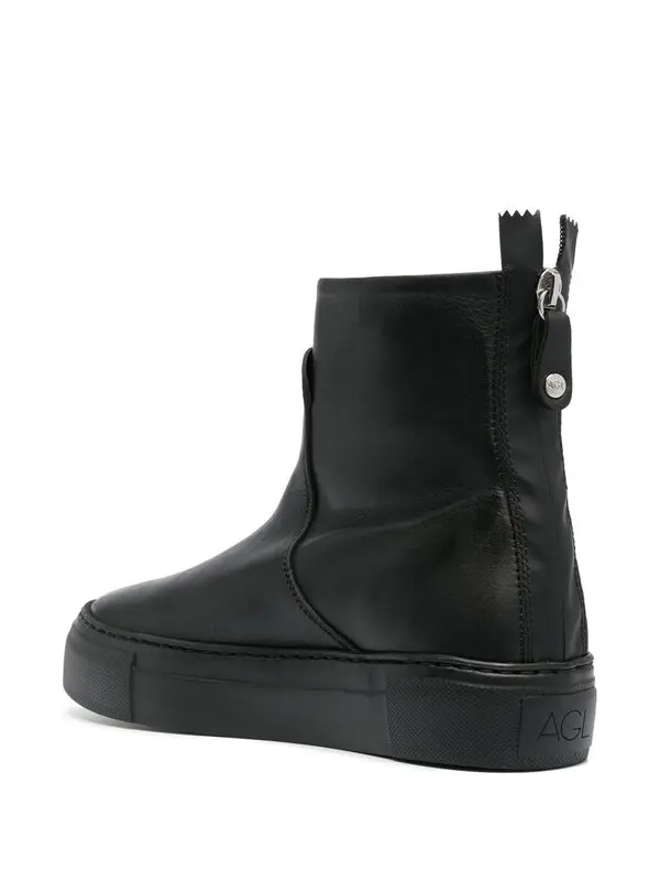 Agl Meghan Leather Ankle Boots - Black