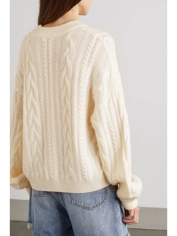 Arch4 Marina Cable-knit Cashmere Sweater - Neutrals