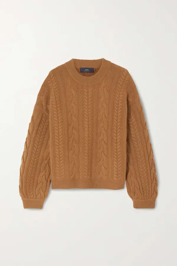 Arch4 Marina Cable-knit Cashmere Sweater - Tan
