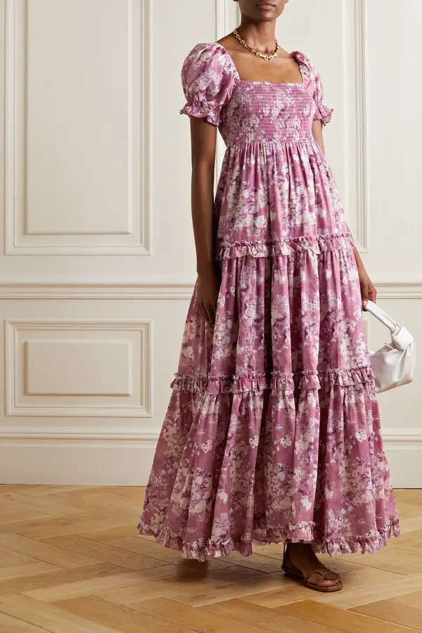 anthropologie caroline tiered maxi dress Caroline Constas Allonia Maxi Dress