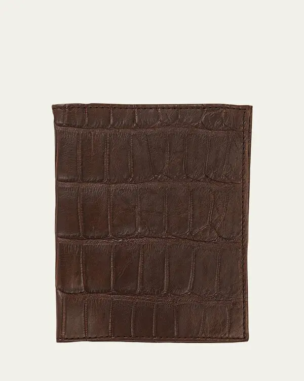 ABAS Alligator Passport Booklet - Brown