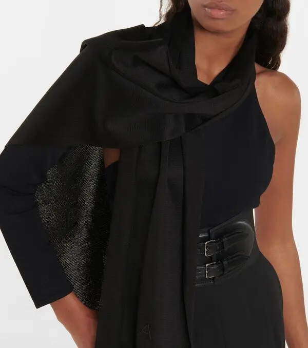 Alaïa Embroidered Scarf - Black