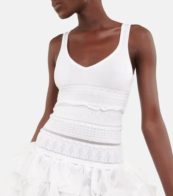 Alaïa Ruffled Knit Minidress