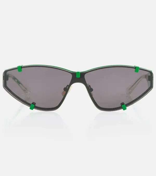 Bottega Veneta Grip Shield Sunglasses - Green