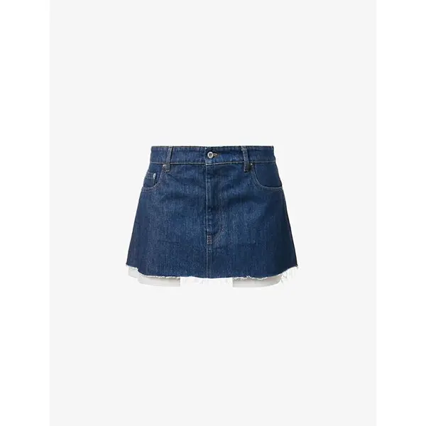 Miu Miu Low-rise Denim Mini Skirt