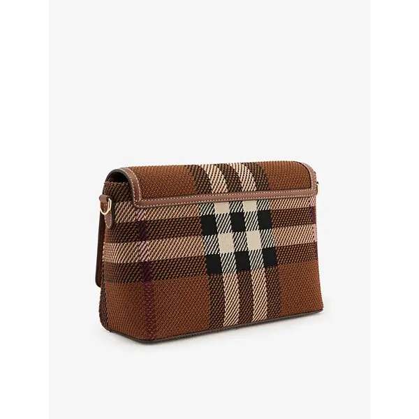 Burberry Checked Woven Cross-body Bag