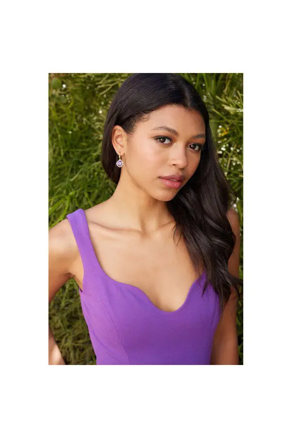 KENNETH JAY LANE Tanzanite Square Earrings