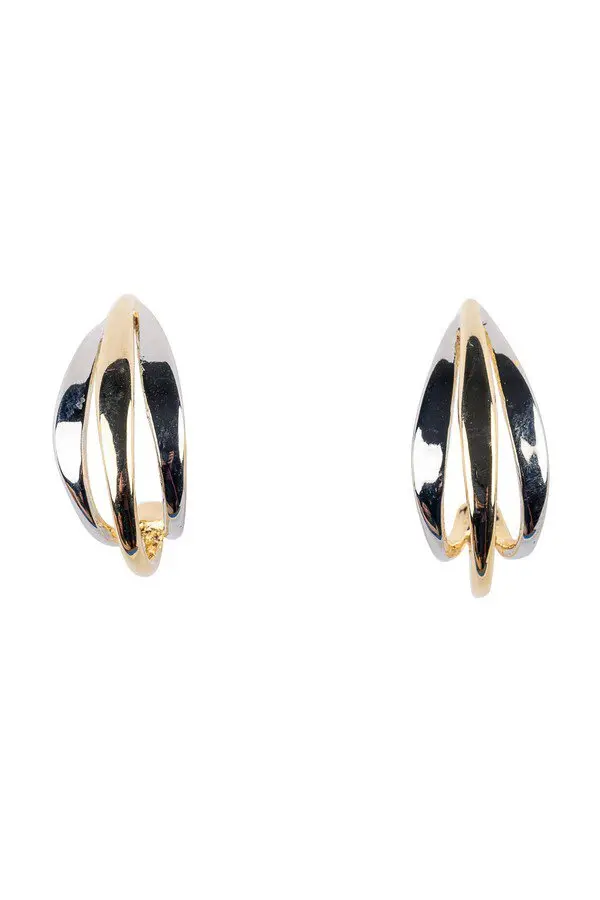 KENNETH JAY LANE And Silver Hoop Earrings - Gold