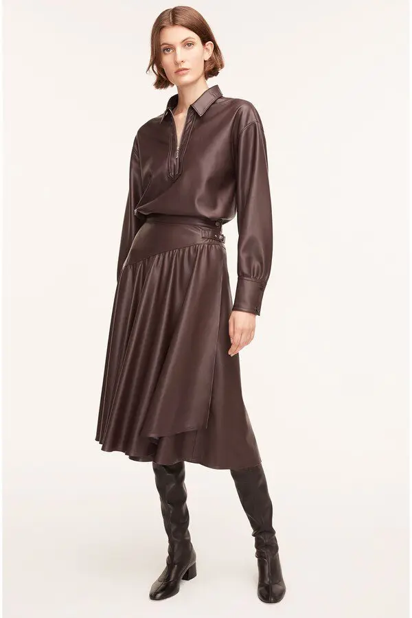rebecca taylor vegan leather dress Rebecca Taylor Women's Vegan Leather Tunic Dress - Black