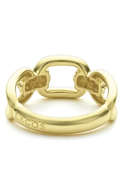 Lagos Signature Caviar Oval Link Ring