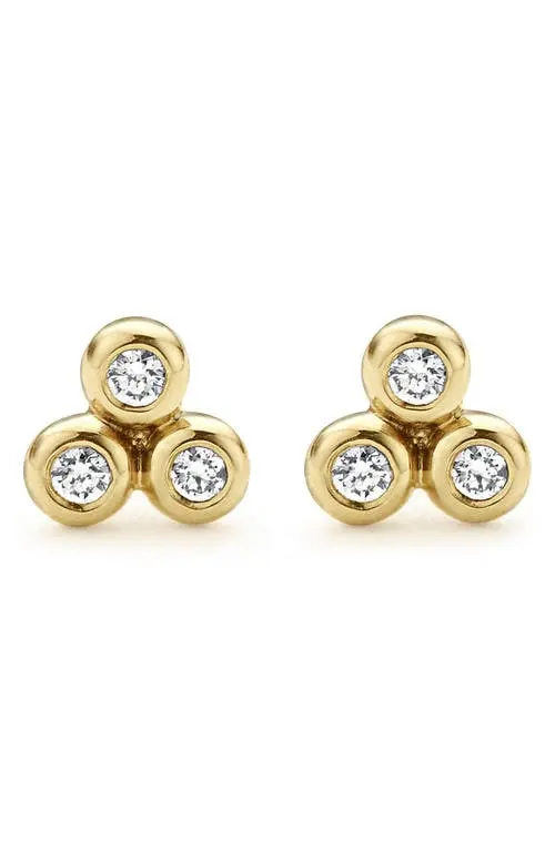 Lagos Ksl Diamond Triangle Stud Earrings - Gold Diamond