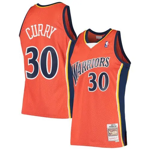 Mitchell & Ness Stephen Curry Golden State Warriors Hardwood Classics Swingman Jersey - Orange
