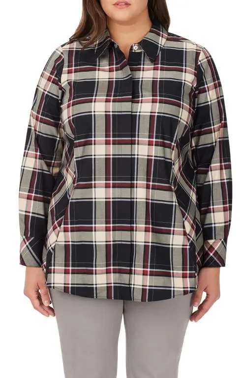 Foxcroft Plaid Long Sleeve Tunic