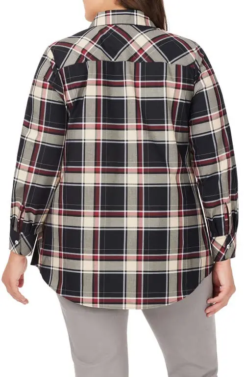 Foxcroft Plaid Long Sleeve Tunic