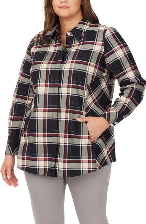 Foxcroft Plaid Long Sleeve Tunic