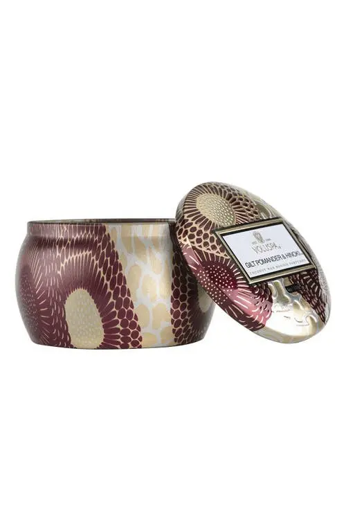 Voluspa Gilt Pomander & Hinoki Mini Tin Candle