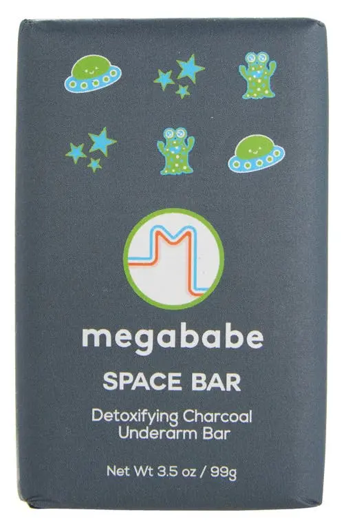 MEGABABE Space Bar Detoxifying Charcoal Underarm Bar - Black