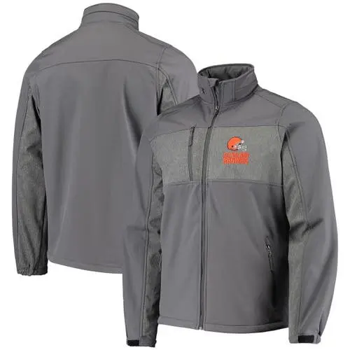 DUNBROOKE Cleveland Browns Circle Zephyr Softshell Full-zip Jacket