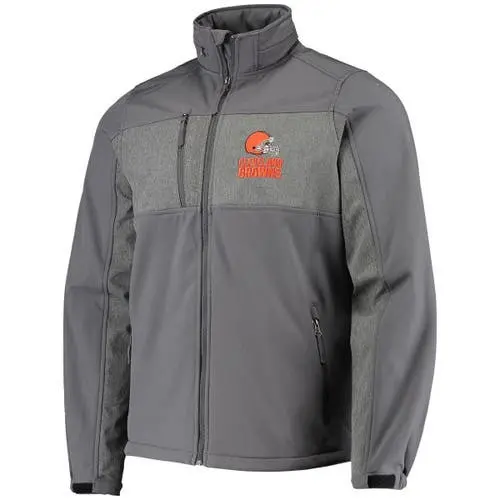 DUNBROOKE Cleveland Browns Circle Zephyr Softshell Full-zip Jacket