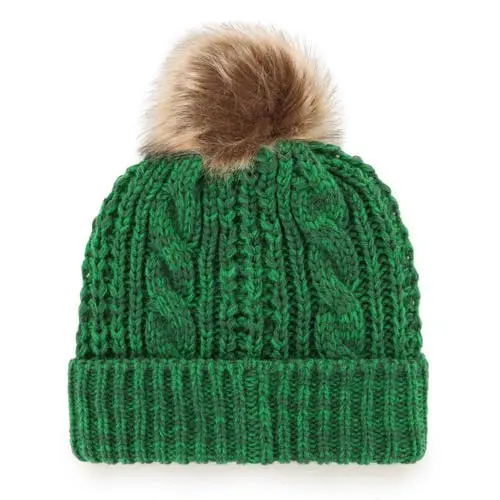 '47 Bay Packers Logo Meeko Cuffed Knit Hat With Pom - Green