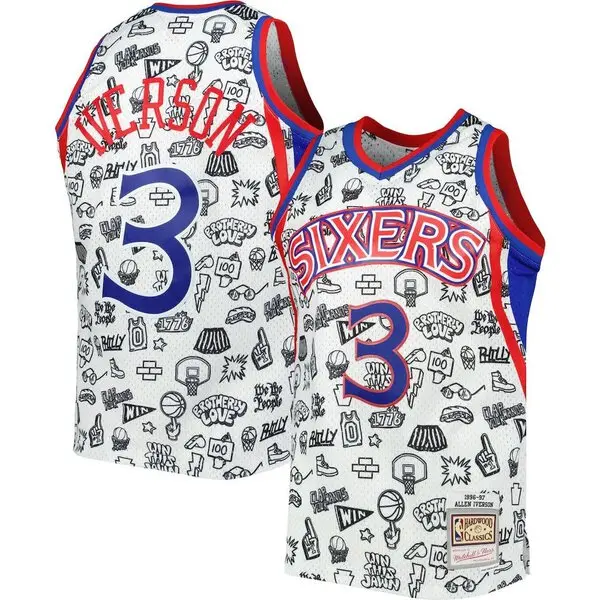 Mitchell & Ness Allen Iverson Philadelphia 76ers 1996/97 Swingman Jersey - White