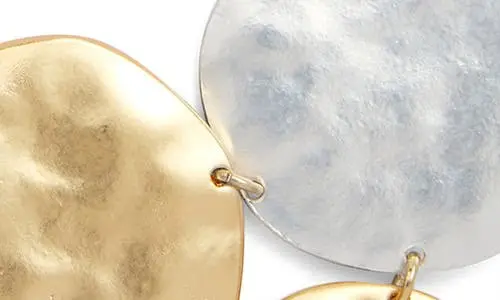 KARINE SULTAN Hammered Circle Statement Bib Necklace