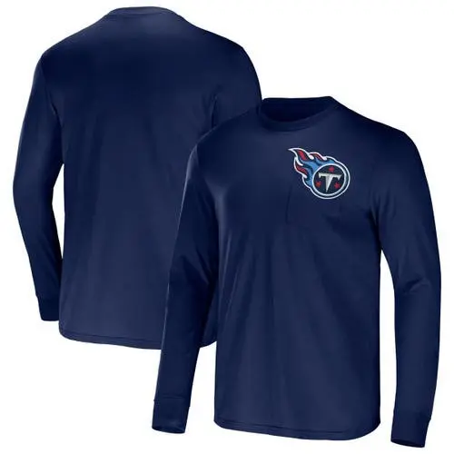 NFL X DARIUS RUCKER Collection Fanatics Tennessee Titans Team Long Sleeve Pocket T-shirt - Navy