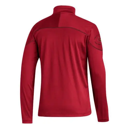 Adidas Louisville Cardinals Quarter-snap Jacket - Red