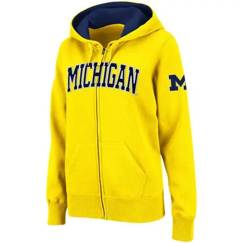 COLOSSEUM Michigan Wolverines Arched Name Full-zip Hoodie - Maize