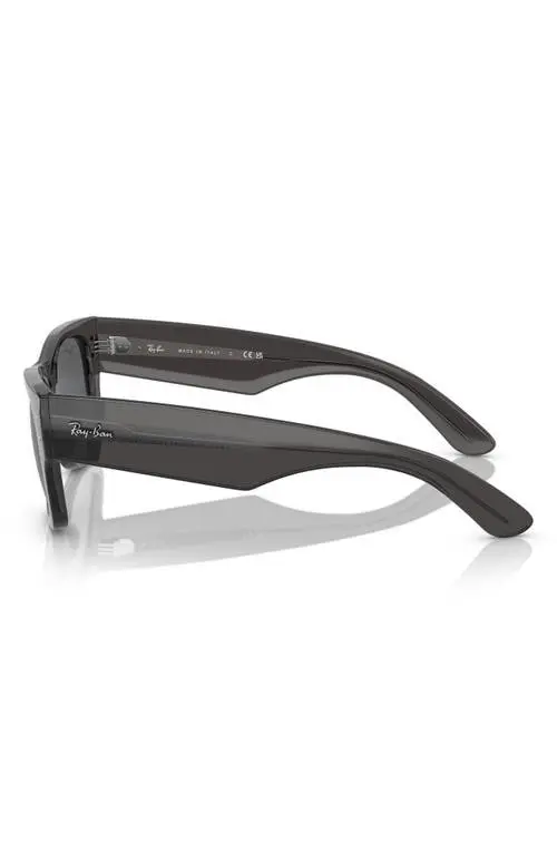 Ray-ban Mega Wayfarer 51mm Square Sunglasses - Transparent Black/grey