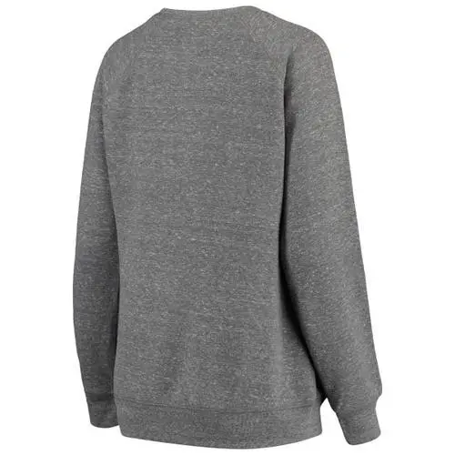 PRESSBOX Heathered Oklahoma Sooners Tri-blend Crew Neck Sweatshirt - Heather Gray