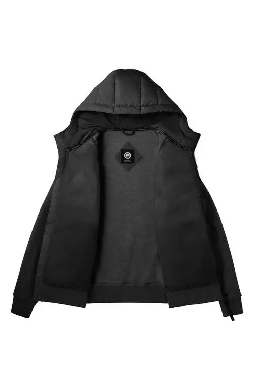 Canada Goose Hybridge Huron Hooded Down Sweatshirt Jacket - Black