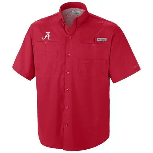 Columbia Alabama Tide Big & Tall Collegiate Tamiami Button-down Shirt - Crimson