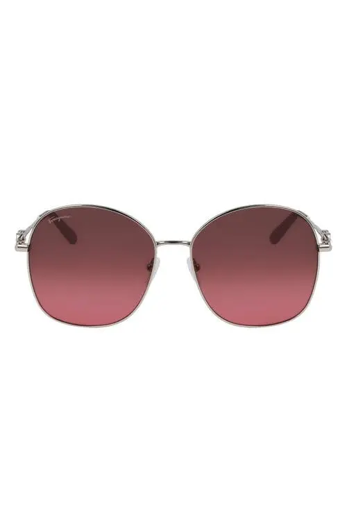 FERRAGAMO 59mm Gradient Sunglasses - Gold/brown Red Gradient