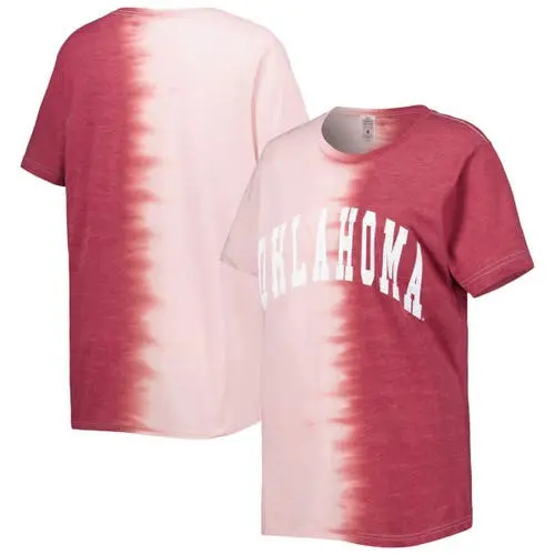 GAMEDAY COUTURE Oklahoma Sooners Find Your Groove Split-dye T-shirt - Crimson