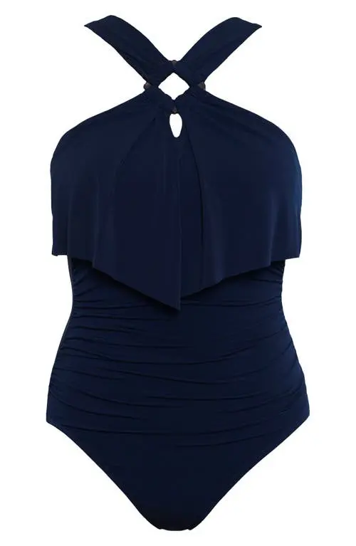 Magicsuit Halter Neck One-piece Swimsuit - Navy Blue