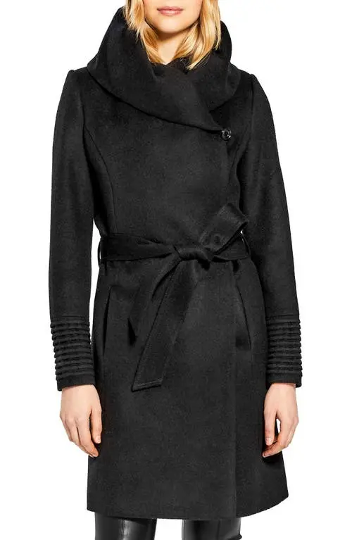 Sentaler Hooded Alpaca & Wool Wrap Coat