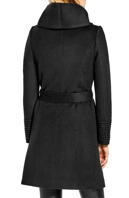 Sentaler Hooded Alpaca & Wool Wrap Coat