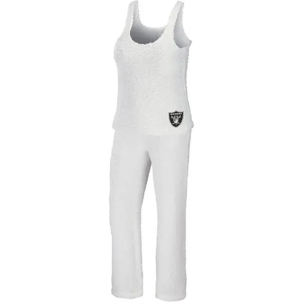 WEAR BY ERIN ANDREWS Las Vegas Raiders Cozy Tank Top And Pants Set - Cream