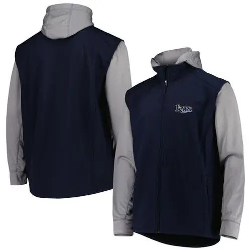 DUNBROOKE Heather Gray Tampa Bay Rays Alpha Full-zip Jacket