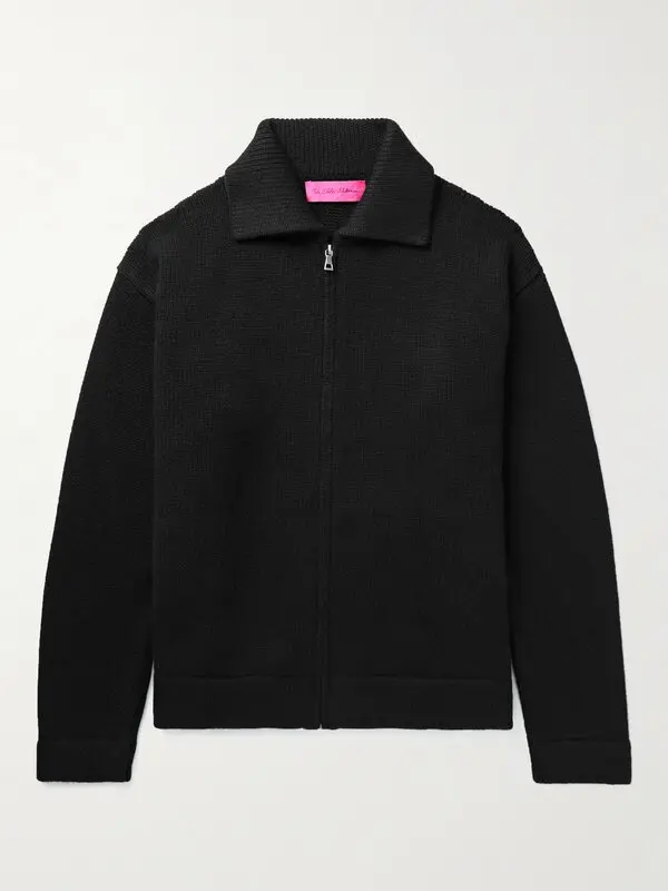 THE ELDER STATESMAN Cashmere Zip-up Sweater