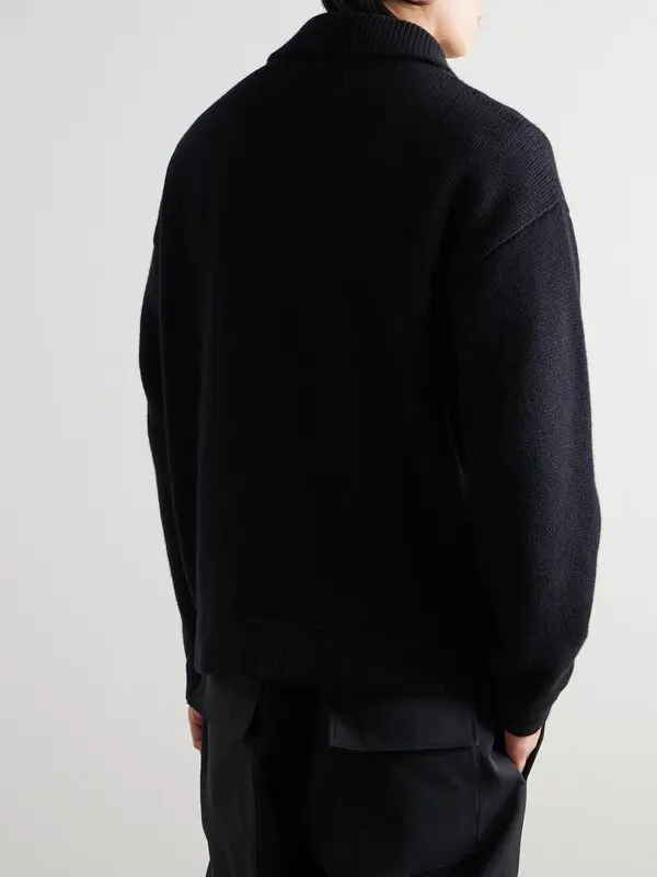 THE ELDER STATESMAN Cashmere Zip-up Sweater