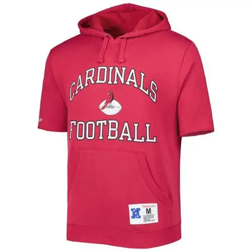 Mitchell & Ness Arizona S Washed Short Sleeve Pullover Hoodie