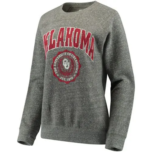 PRESSBOX Oklahoma Sooners Graphic Sweatshirt - Heather Gray