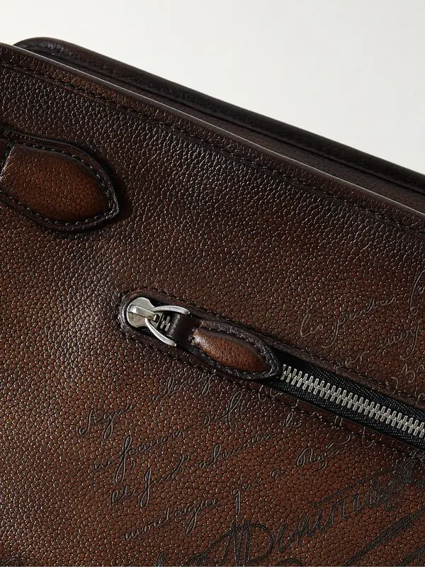 Berluti Morning Debossed Full-grain Venezia Leather Wash Bag