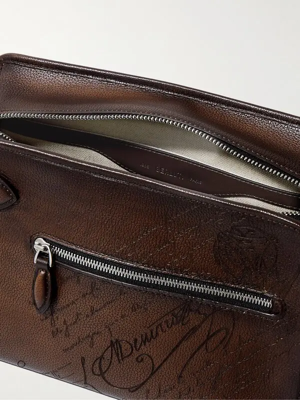 Berluti Morning Debossed Full-grain Venezia Leather Wash Bag