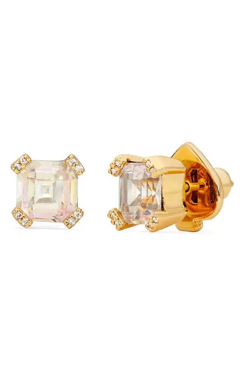 Kate Spade New York Stud Earrings - Clear/gold.