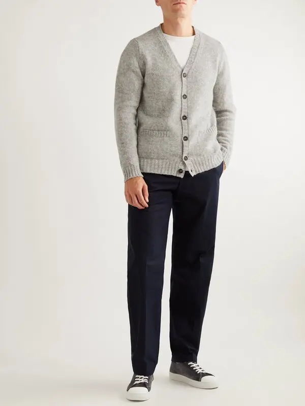 William Lockie Shetland Wool Cardigan L