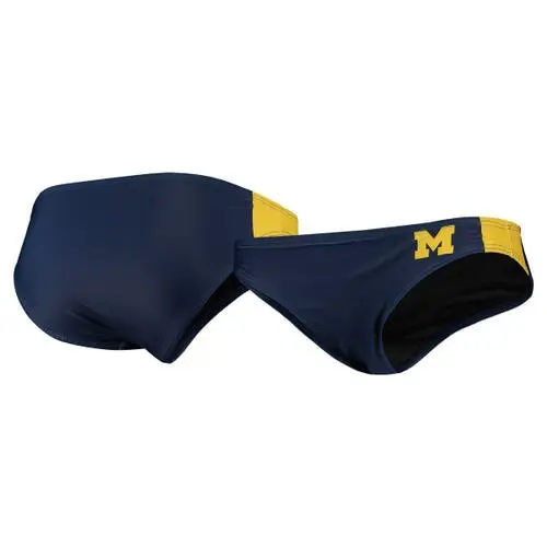 FOCO Michigan Wolverines Wordmark Bikini Bottom - Navy