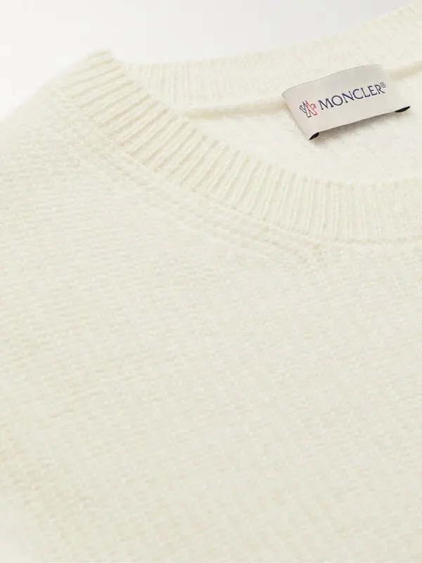 Moncler Ribbed Virgin Wool And Cashmere-blend Sweater